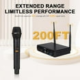 4-Channel Wireless System, UHF Compact Cordless Mic Set w/ 4x10 ...