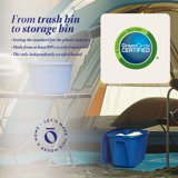 HOMZ 10 Gallon Heavy Duty Plastic Storage Container, Capri Blue ...