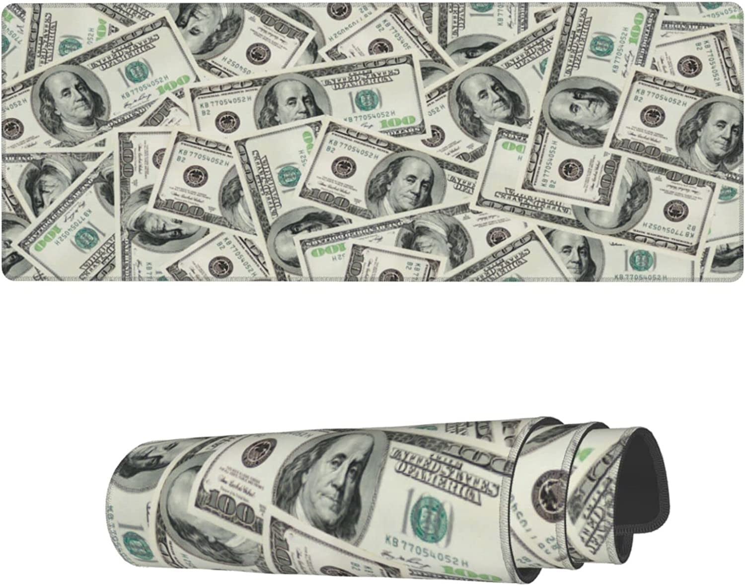 Large Mouse Pad Us Dollar Money Extended Gaming Mouse Pad with Stitched ...