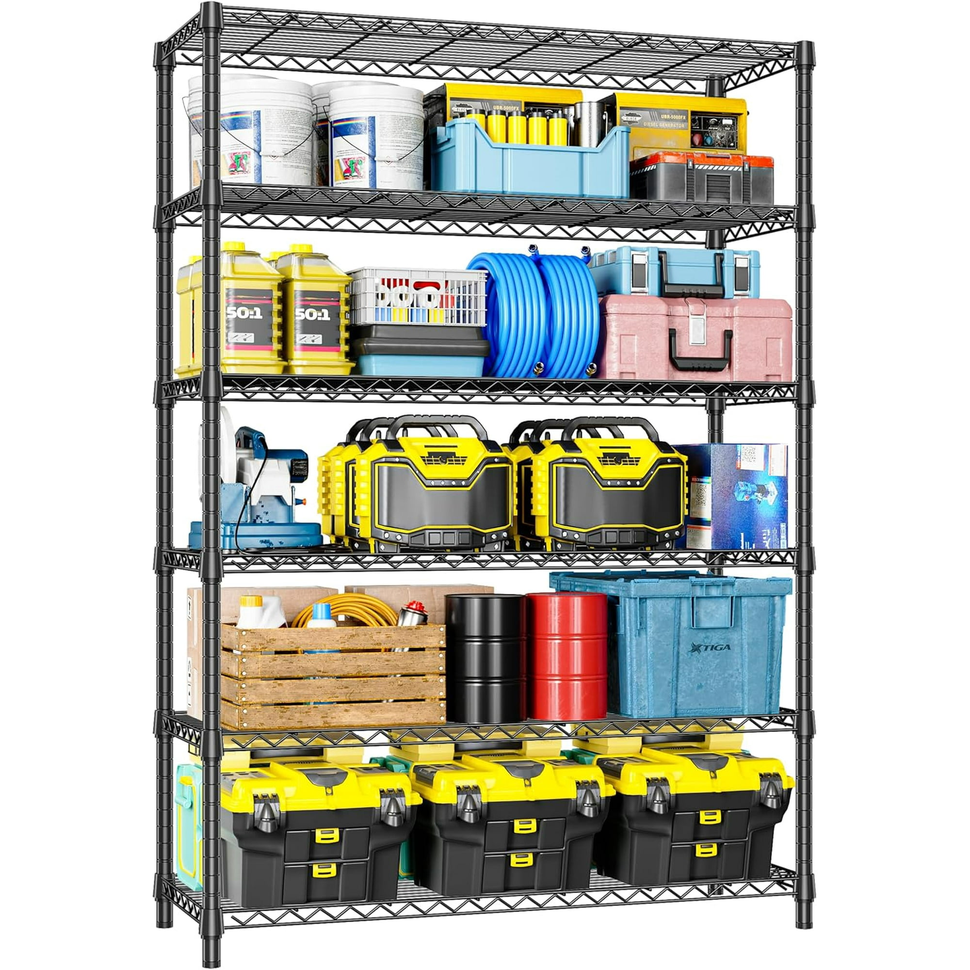Click here for M Mzg 6 Tiers Metal Wire Shelving Unit Storage Rac... prices