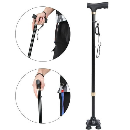 Height Adjustable Aluminum Alloy Cane Height Adjustable with T Metal ...