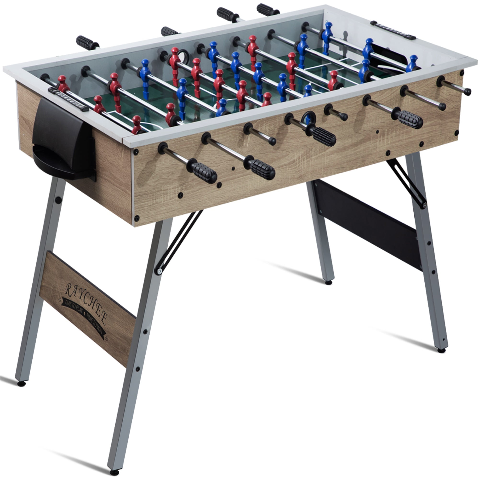 RayChee 48" Folding Foosball Table, Foldable Space Saving Table Soccer ...