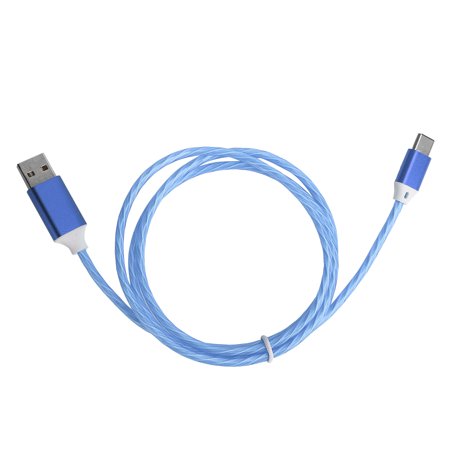 Lishi LED Light Up Flowing USB to TypeC Fast Charging Cable (Blue ...
