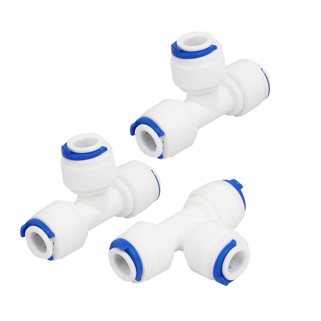 1/4-inch 3 Ways Tee Shaped Tube Quick Push in Connect 3pcs for RO Water ...