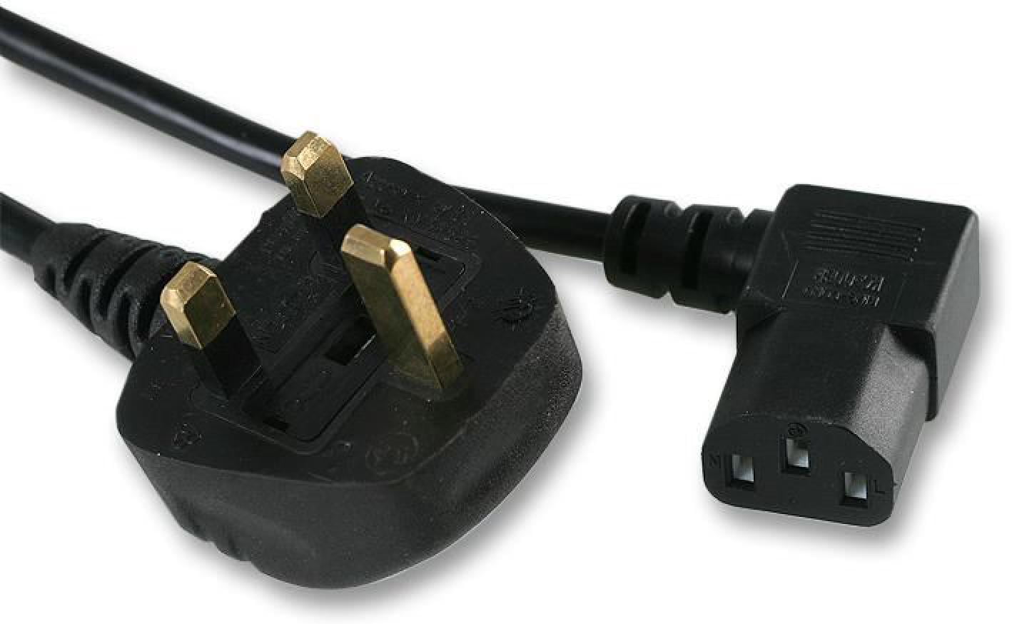 PRO ELEC - UK Plug to Right Angled IEC C13 Power Lead, 10m - Walmart.com
