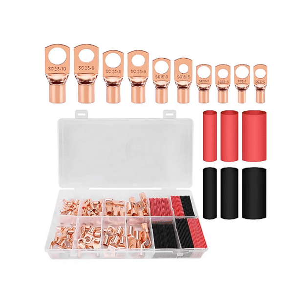 150Pcs Battery Cable Ends Awg 2 4 6 8 10 Gauge Wire Connectors,74 Pcs ...