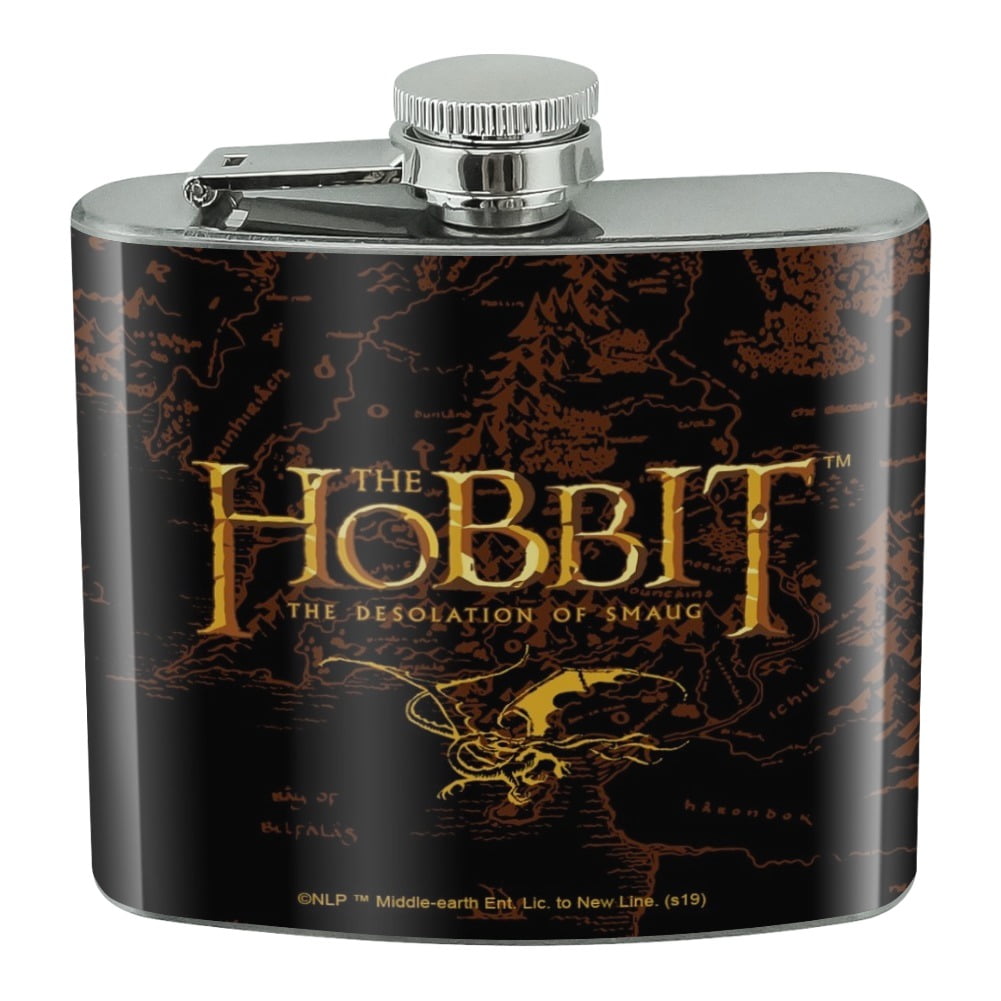 The Hobbit The Desolation of Smaug Logo Stainless Steel 5oz Hip Drink ...