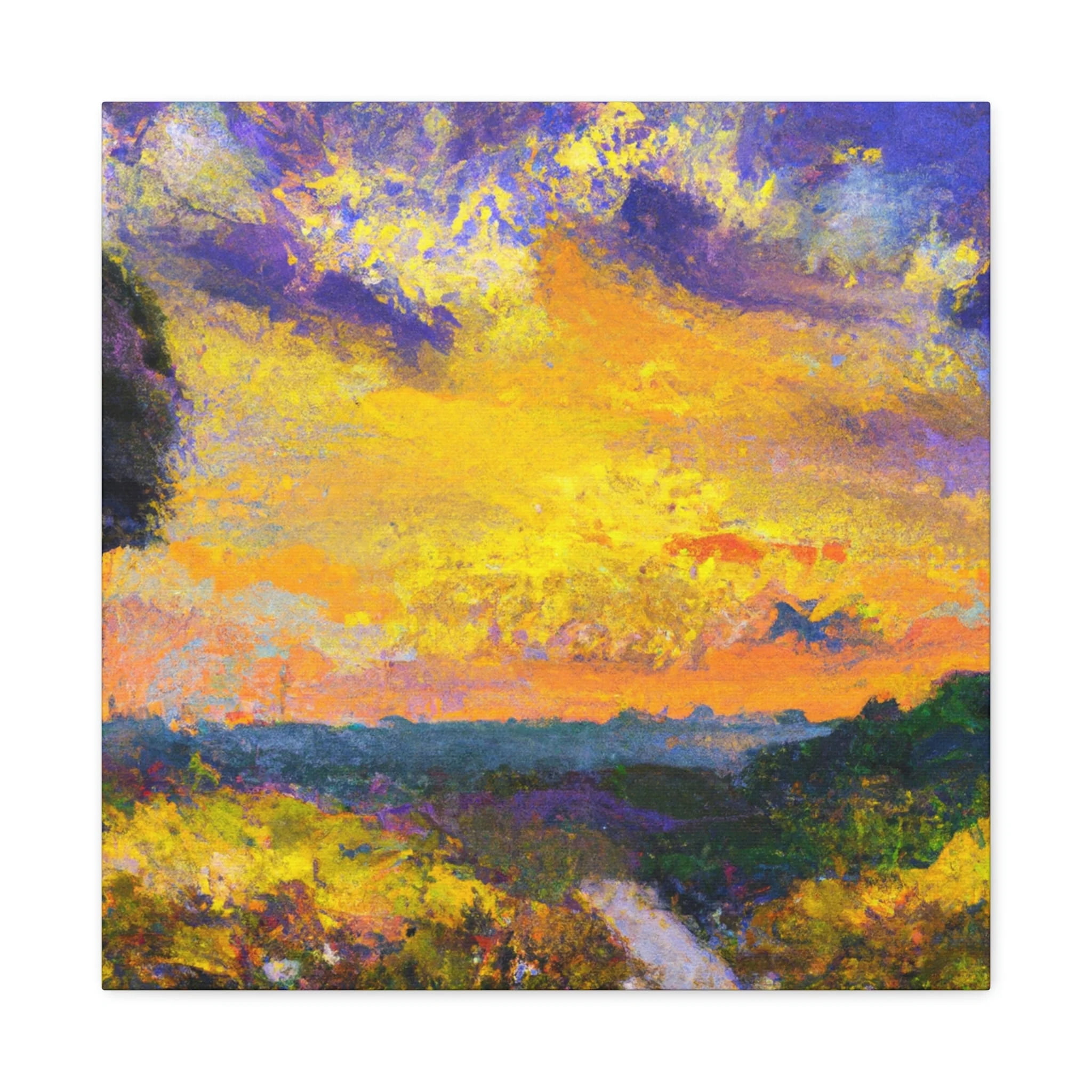 Auroral Impasto Sunset - Canvas - Walmart.com