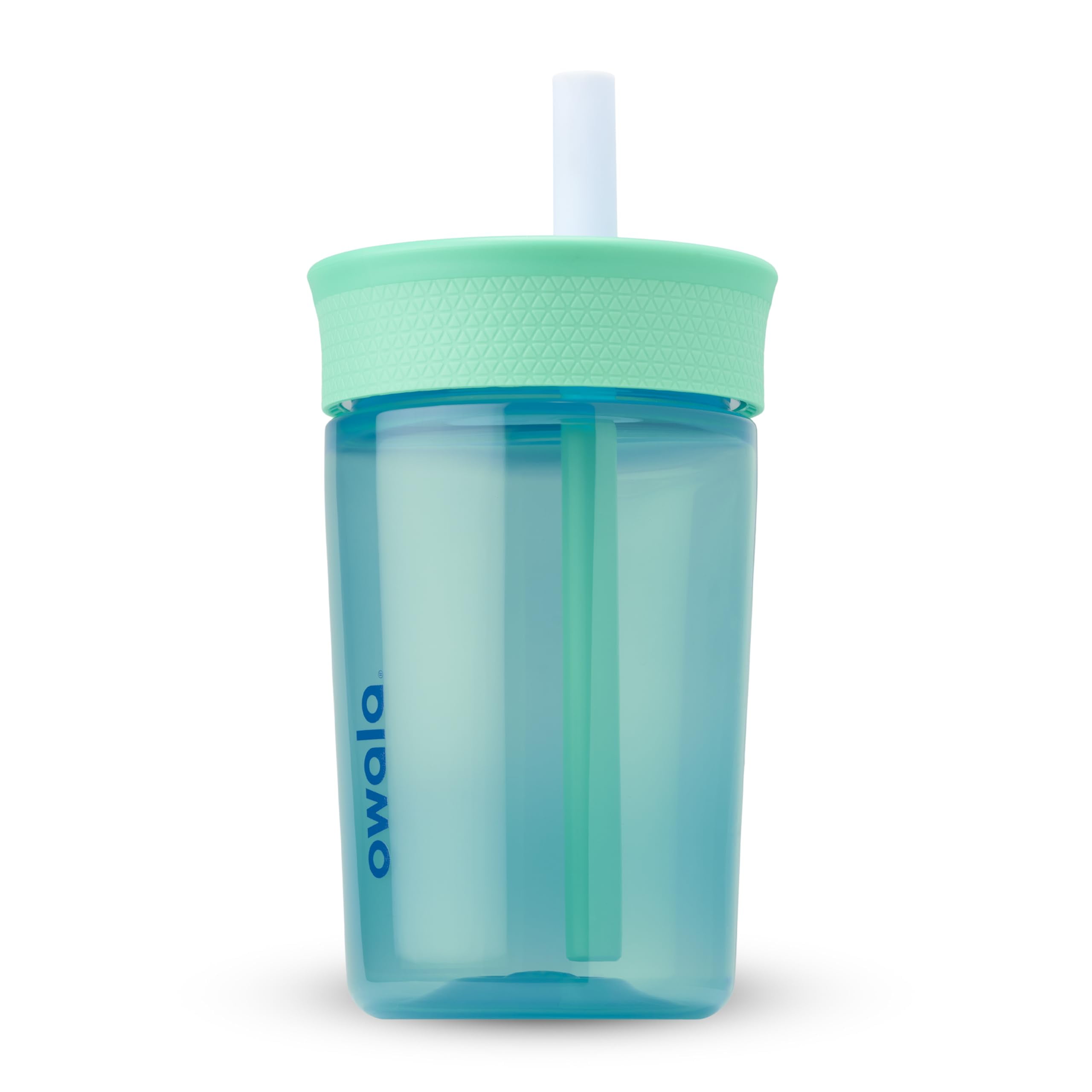 Vaso Owala Kids de plástico sin BPA, 450 ml, color verde pajizo y ...
