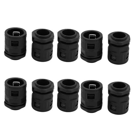 10 Pcs 25mm ID M25x1.5mm Thread Plastic Cable Gland Pipe Connector ...