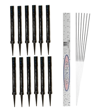 King of Sparklers VIP Gold Bottle Sparklers, 6 Pack, Cake Fireworks for ...