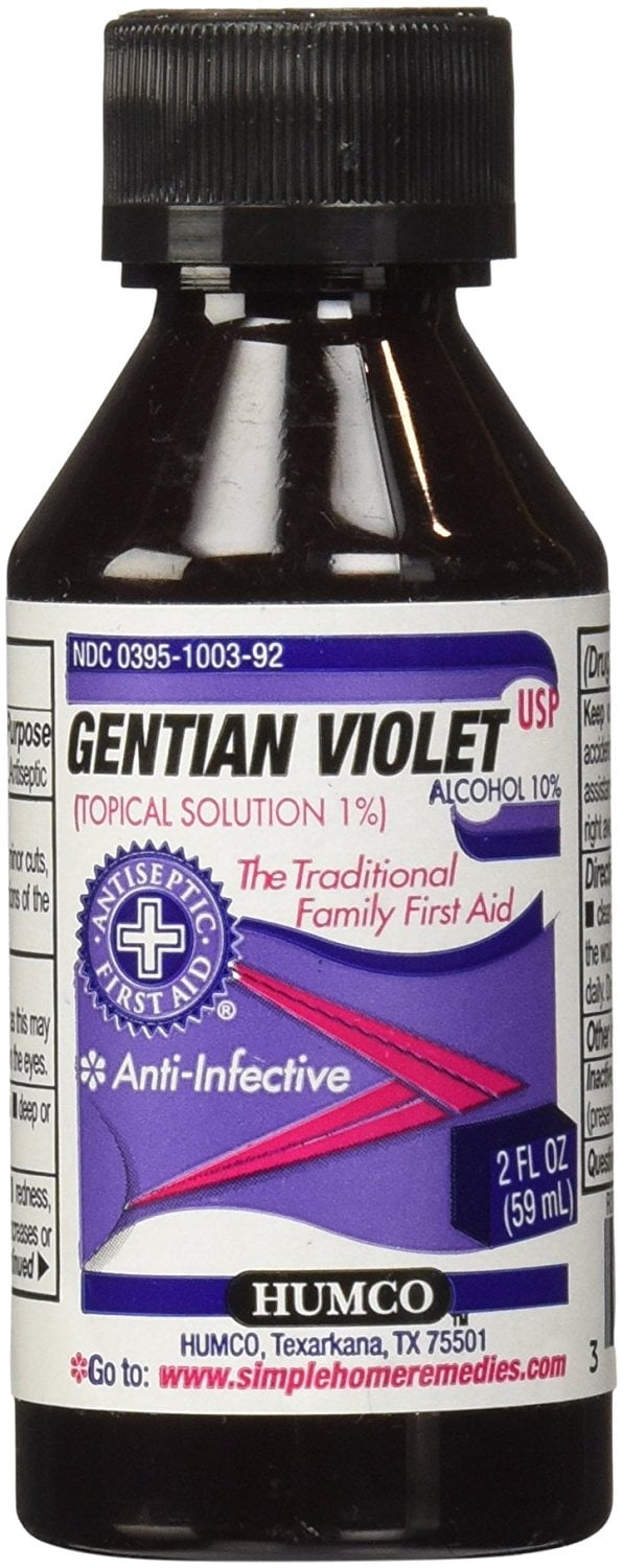 Humco Gentian Violet Topical Solution 1% Liquid - 2 Fl Oz - Walmart.com