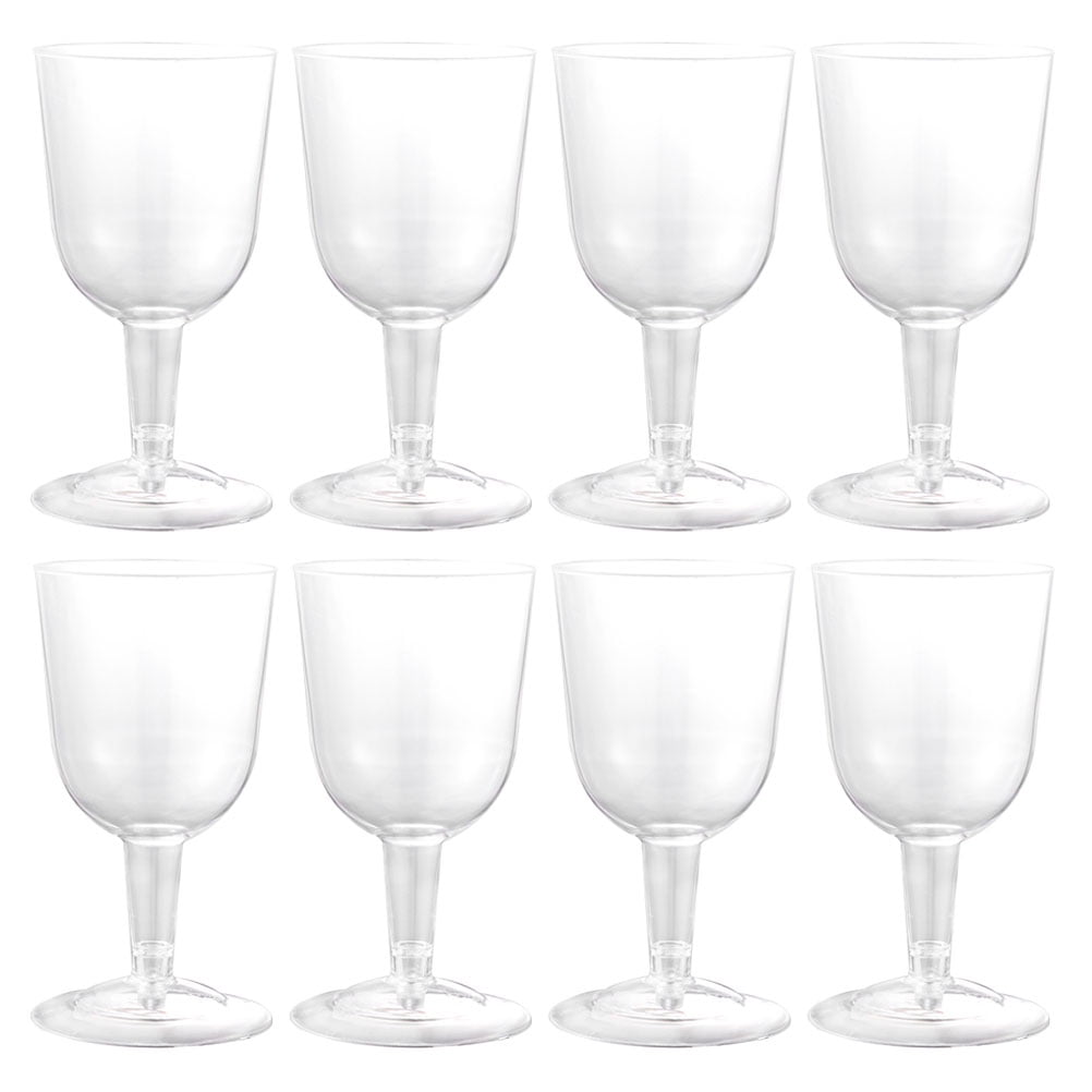 NUOLUX 8Pcs Plastic Liquor Cups Detachable Bottom Goblets Wine Clear ...