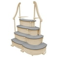 Confer Curve Above Ground Pool Step System, Grey - Stable Platform ...