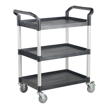 Rubbermaid Commercial Executive Service Cart, Three-Shelf, 20.33w x 38 ...