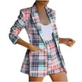 Aboser Women's 2 Piece Blazer Shorts Set Trendy Lapel Houndstooth ...