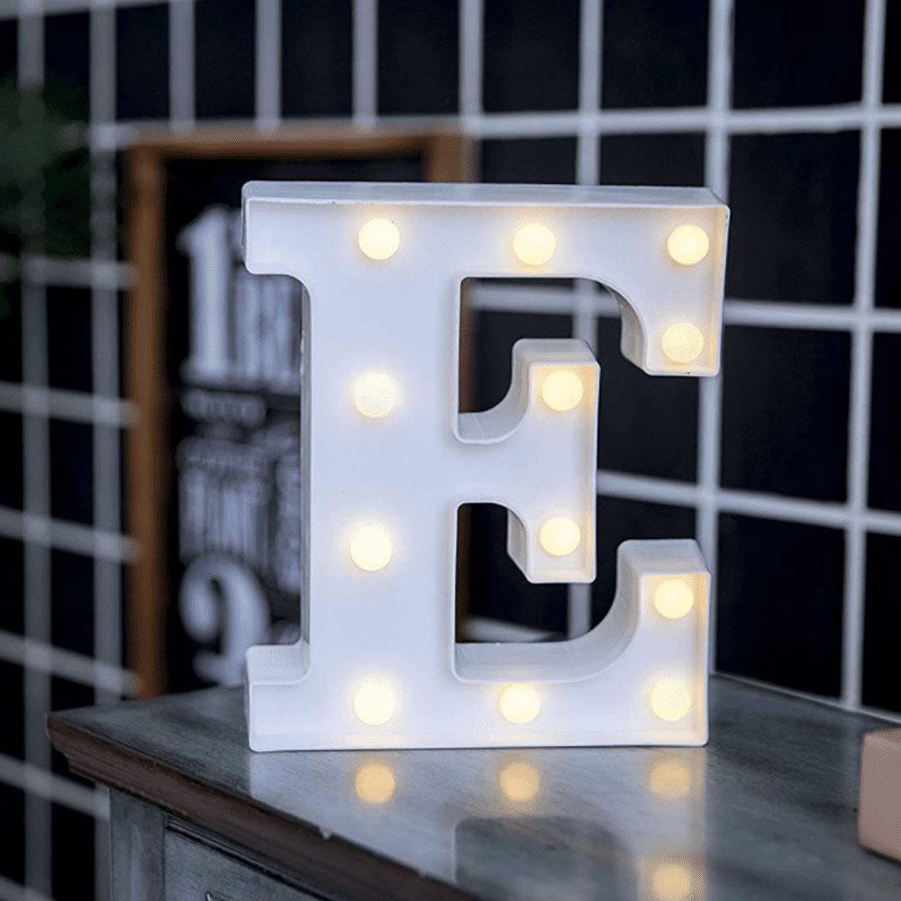 Letras Luminosas Led /22cm / Lampara Decorativa / Abecedario / LETRA E PANEL DECORATIVO LETRA ...