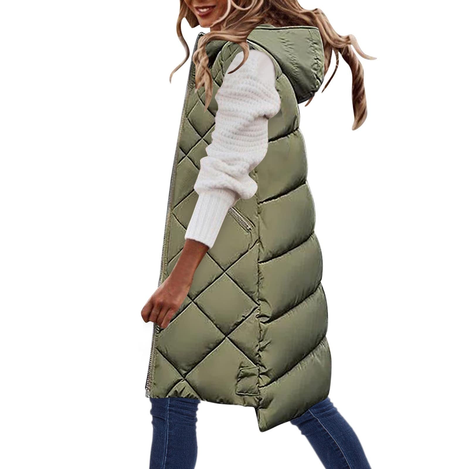 Click here for Yuyuzo Puffer Vest For Women Sleeveless Jacket Hoo... prices