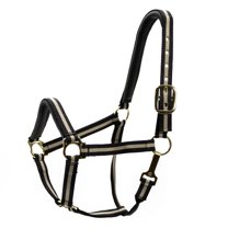 Jeffers Padded Halter with Snap | Black/Tan - Walmart.com
