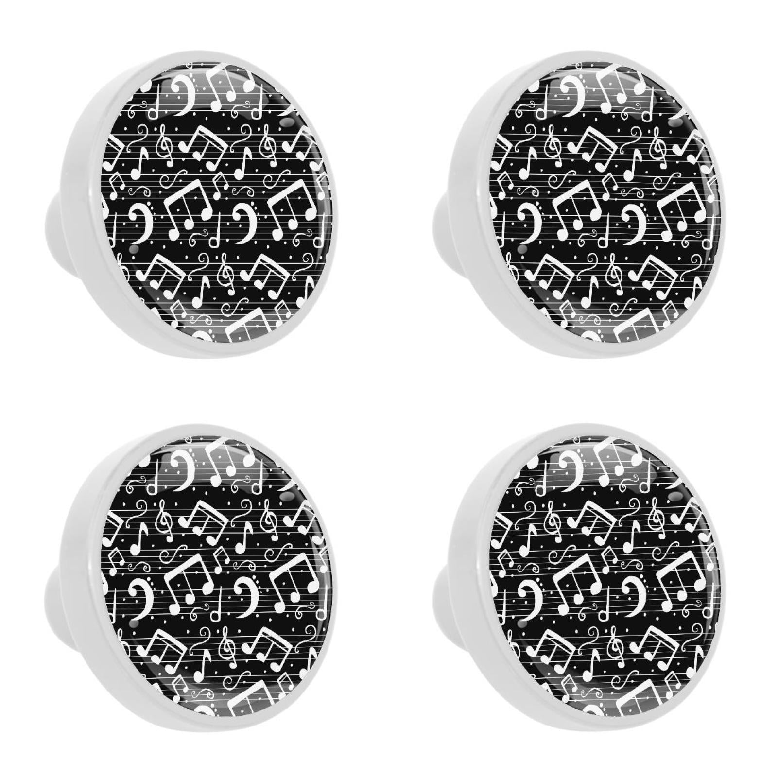 4 Pcs Musical Notes Knobs for Kitchen Cabinet Cupboard Dresser Bookcase ...