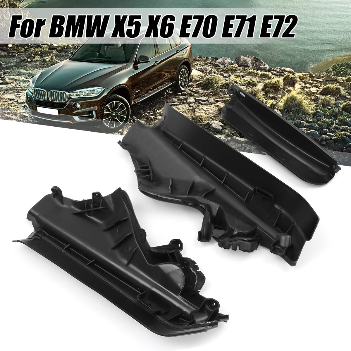 3pcs Engine Upper Compartment Partition Panel For BMW X5 E70 X6 E71 ...