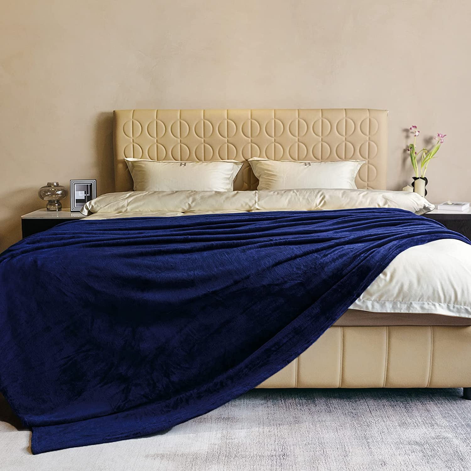 Click here for Zhitrades Fleece Blanket King Size Navy Blue 108 B... prices