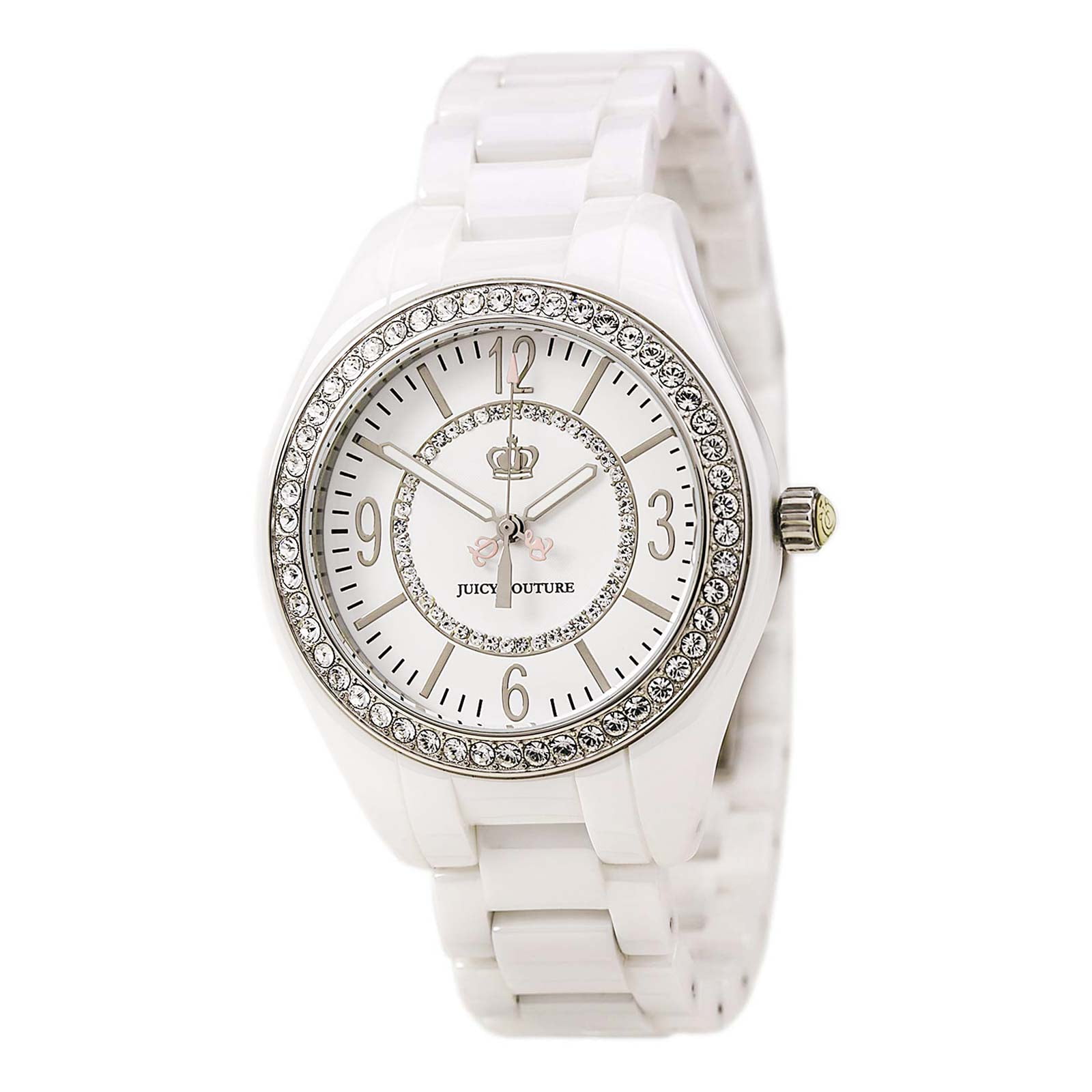 1900642 Women's Lively Powder Swarovski Crystal Bezel White Dial Watch ...
