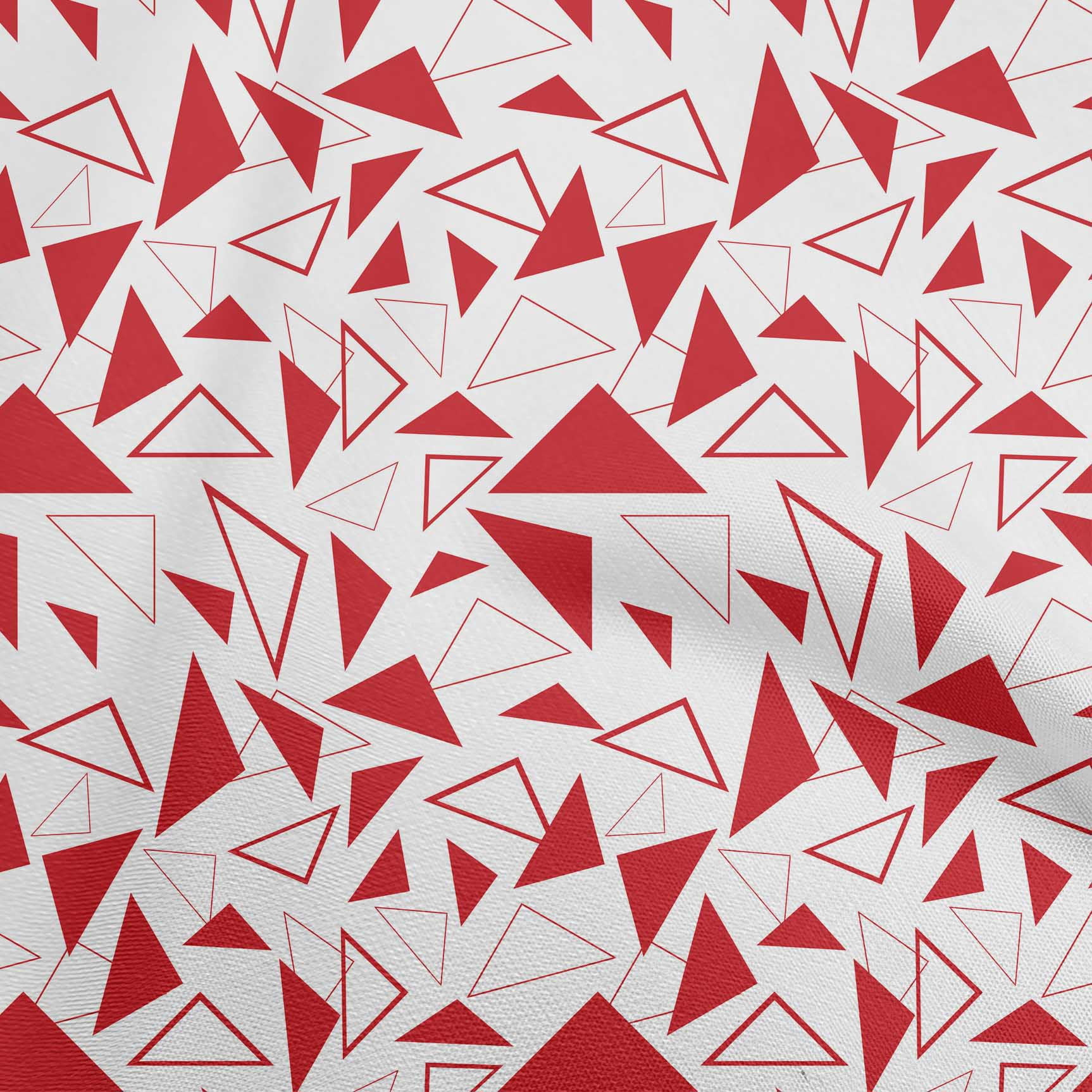 oneOone Silk Tabby Red Fabric Geometric Dress Material Fabric Print ...