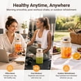 Portable Electric Juicer Cup with Zero Cord Hassle, 800/1000/1200 ml ...