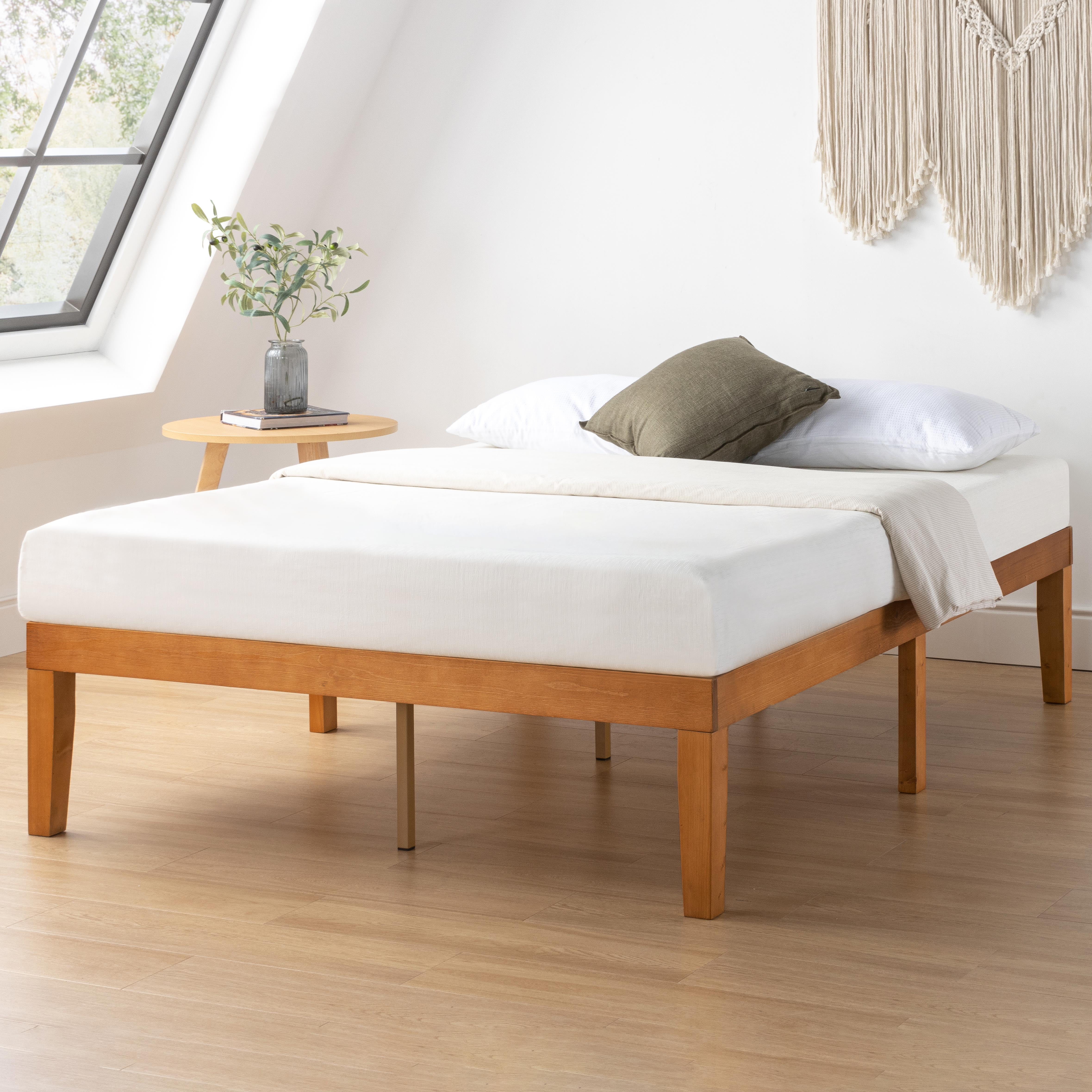 Mellow Naturalista Classic 16" Solid Wood Platform Bed with Wooden ...