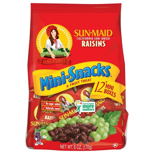 Sun-Maid California Golden Dried Fruit Snack Individual Packets, 1 Oz ...