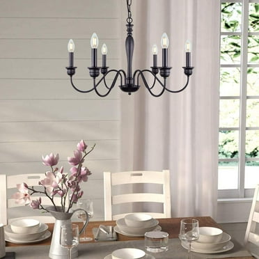 Capital Lighting 428551 Greyson 5 Light 29" Wide Taper Candle Chandelier - Black - Walmart.com