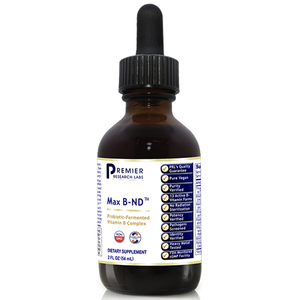 Premier Research Labs Max B-ND - Probiotic Fermented Vitamin B Complex ...