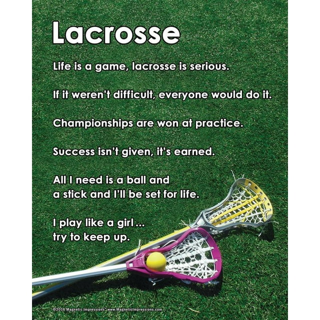 Unframed Lacrosse Women's Inspirational 8 x 10 Sport Poster Print ...