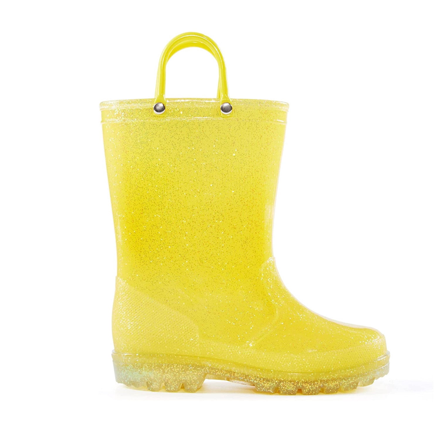 BOCCA Kids Yellow Glitter Waterproof Rain Boot For Girls Size 13 ...