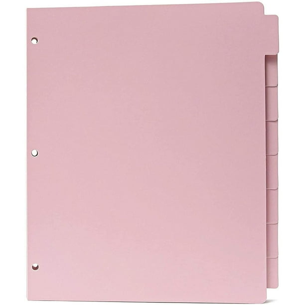 Binder Dividers with Tabs, Pink (12 Sets) - Walmart.com