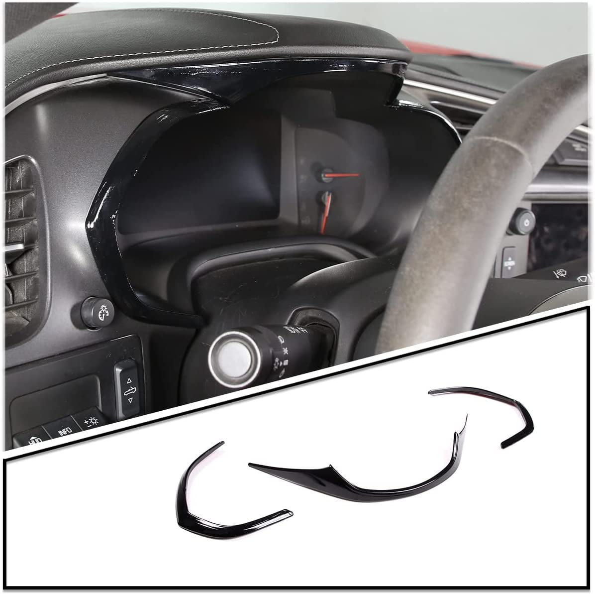 TINKI Car Dashboard Cover Trim Interior Accessories for Chevrolet ...