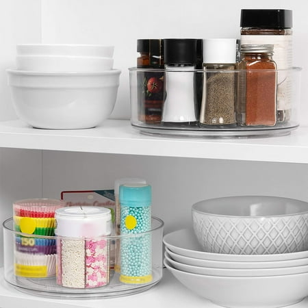 Spice Jars Turntable Storage Rack Countertop 360 Degrees Rotating Salt ...