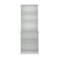 Knubmt 2 Door Bookcase Book Storage Cabinet Rack with 3 Open Shelves ...