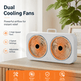 RAIRSKY Window Fan for Bedroom,15.7" 2 Speed Individual 180 Degree ...