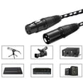 1m/2m Braided Cable for Studio Recording 3 Pin Male to Female ...