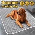 Agiufgs Pet Cooling Mat Polyester Fabric Dog, Cools Pets Without Water ...