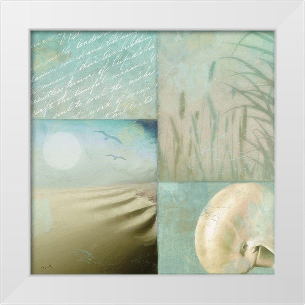 Sophie 6 12x12 White Modern Wood Framed Museum Art Print Titled - Beach ...