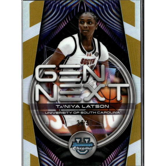 2025 Bowman Chrome Gen Next Ta'Niya Latson #GN-16 Gold RayWave /50 ...