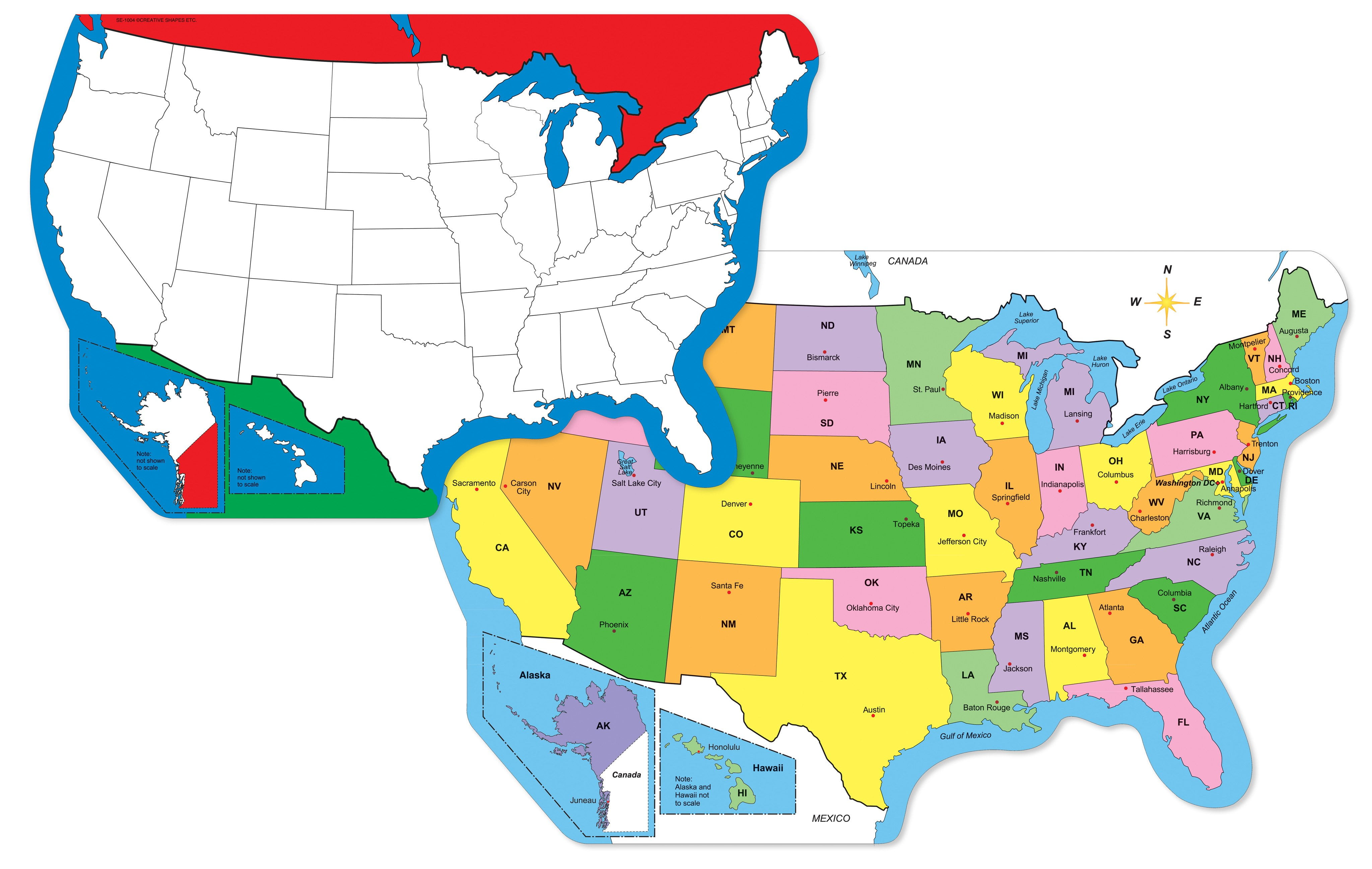 U.S. Practice Map Combo Pack- 9 x 19 - Walmart.com