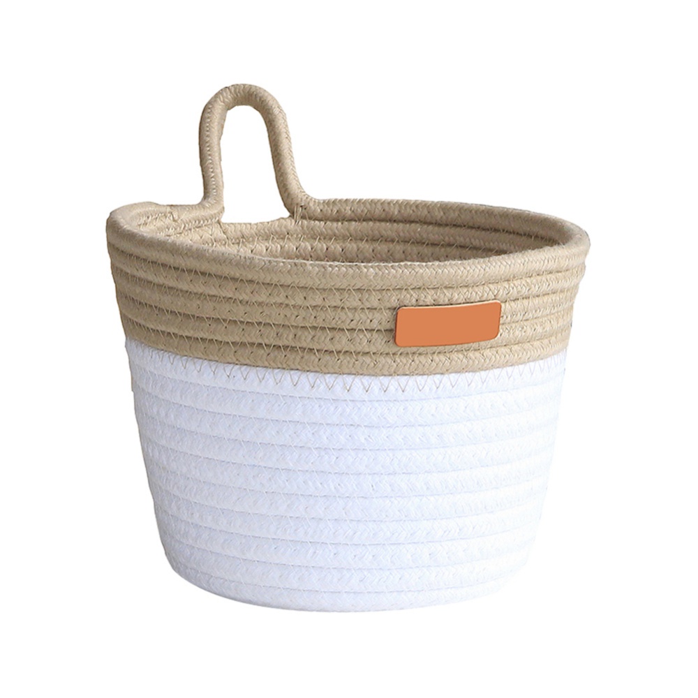 Hanging Cotton Rope Baskets, Small Woven Storage Baskets, Fabric ...