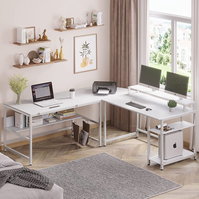 Modern White Corner Desk
