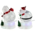 Northlight LED Lighted Color Changing Skiing Santa and Snowman Acrylic ...