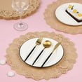 100 Pack Round Brown Kraft Paper Doilies 13.5 Inch Lace Edge Disposable ...