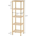 AmazerBath 5-Tier Bamboo Bathroom Shelf, Standing Shelves ...